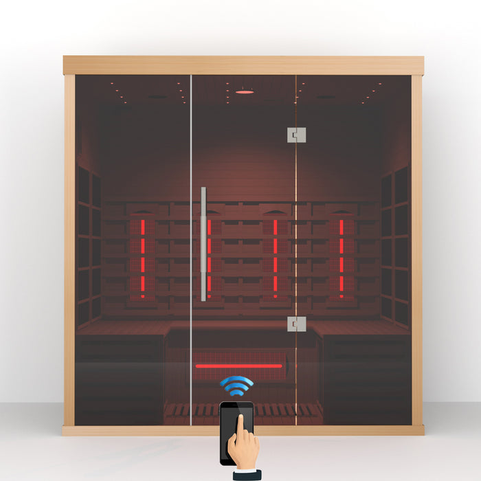 Smartmak® 4 People Indoor Infrared Sauna with Mobile-app Control Syste