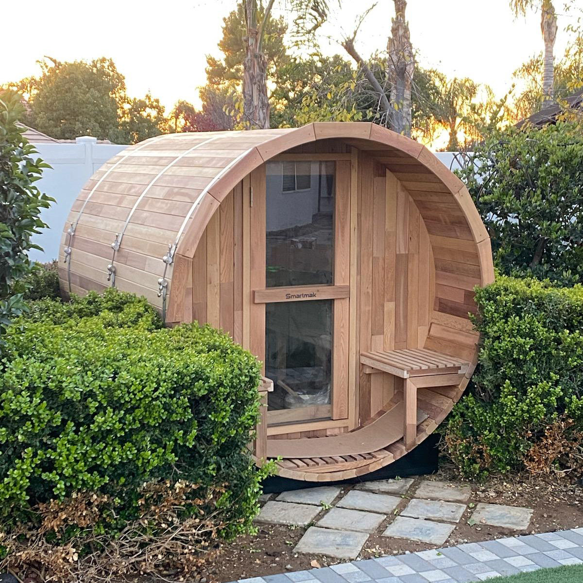 Outdoor Steam Barrel Sauna — Smartmak