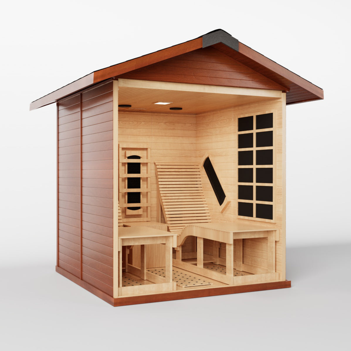 Smartmak® 2 People Outdoor Infrared Sauna Room - Relax 3